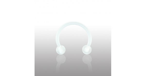 CLEAR BIOFLEX SILICONE RETAINER WITH 3MM BALL