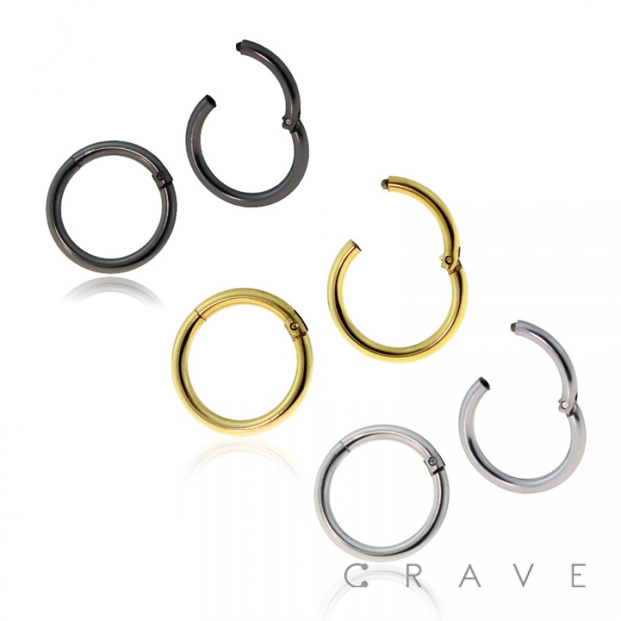 HIGH QUALITY 316L SURGICAL STEEL HINGED SEGMENT RING