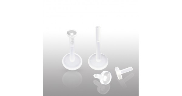 CLEAR BIOFLEX SILICONE PUSH IN RETAINER WITH 2.5MM TOP