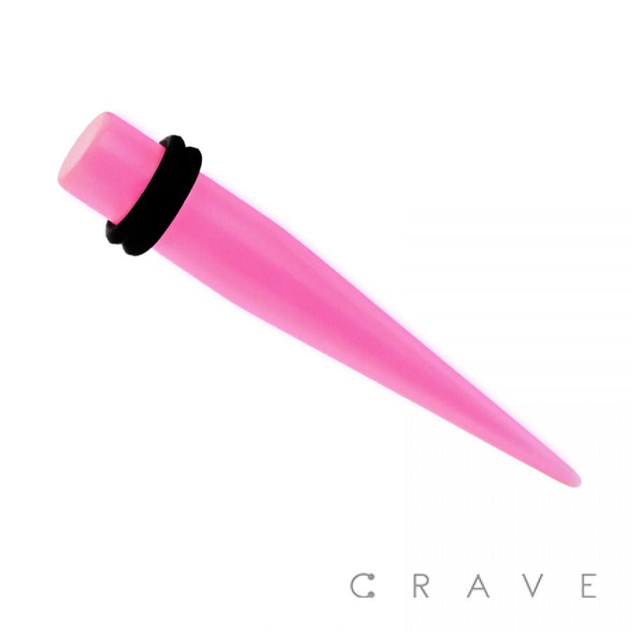 GLOW IN THE DARK ACRYLIC TAPER WITH O-RINGS