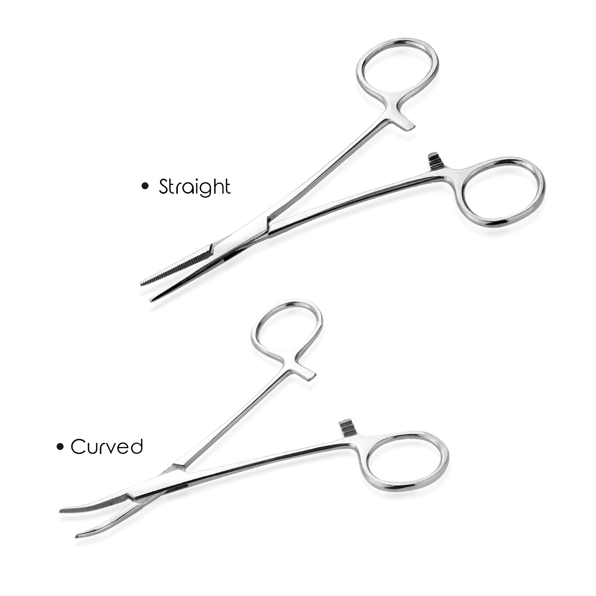 STAINLESS STEEL HEMOSTAT CURVED, STRAIGHT TIP FORCEPS TOOLS