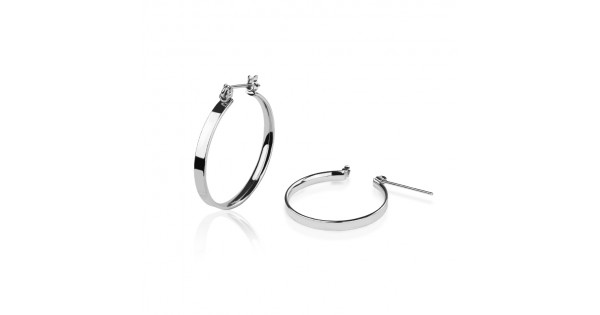 PAIR OF FLAT PLAIN WIRE EARRINGS