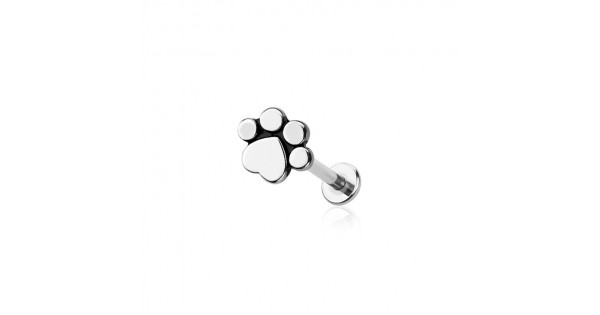 316L SURGICAL STEEL LABRET PAW